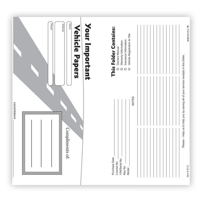 Paper Document Holders (Vehicle Paper Wallets) – The Dealership Store
