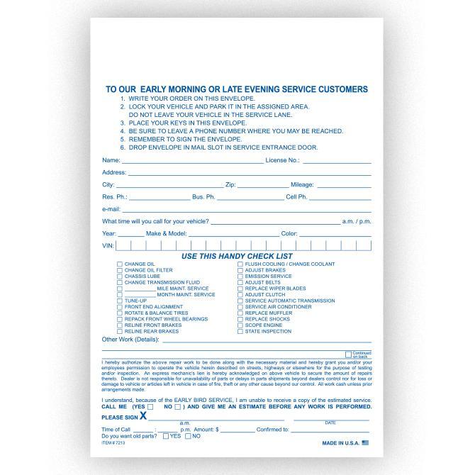 Night Drop Envelopes (100 Per Box) – The Dealership Store